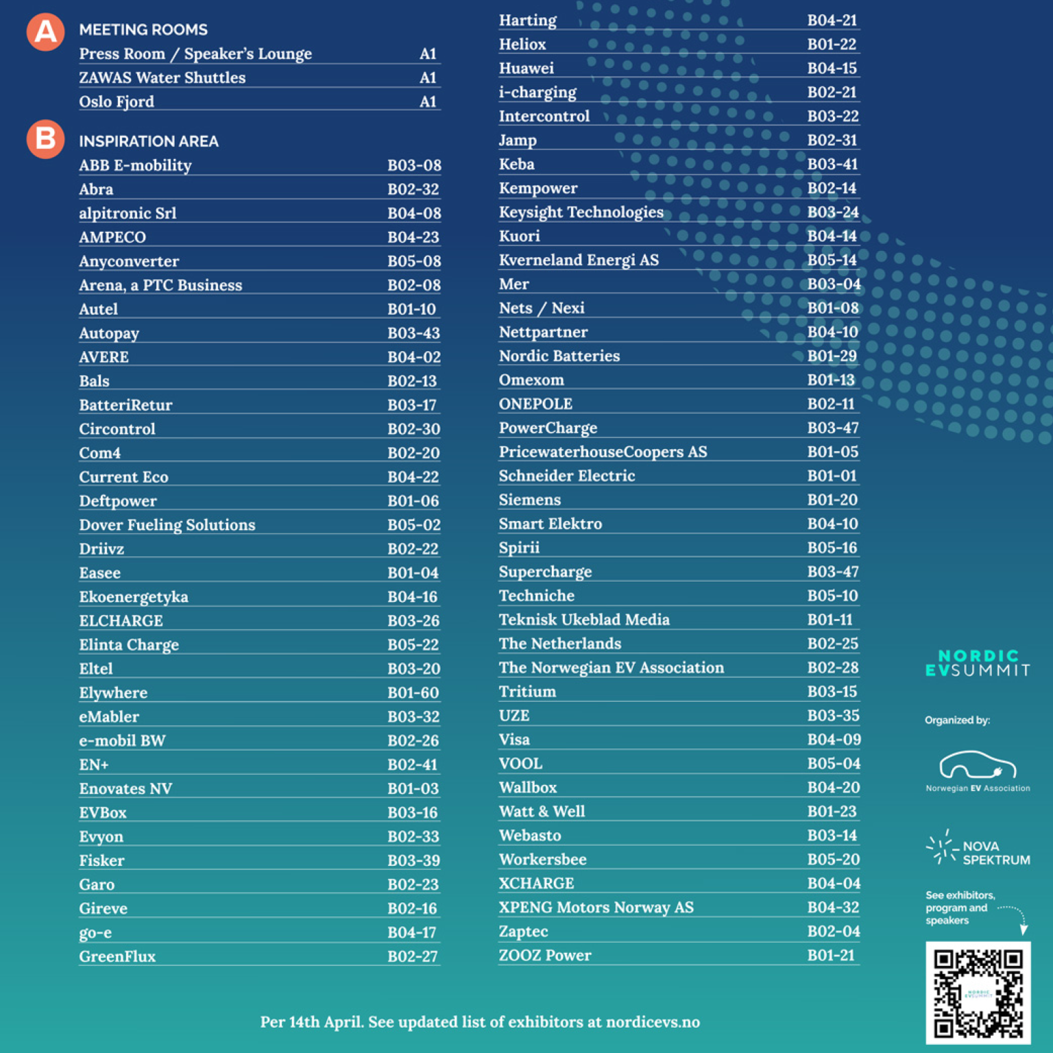 Hall map - Nordic EV Summit